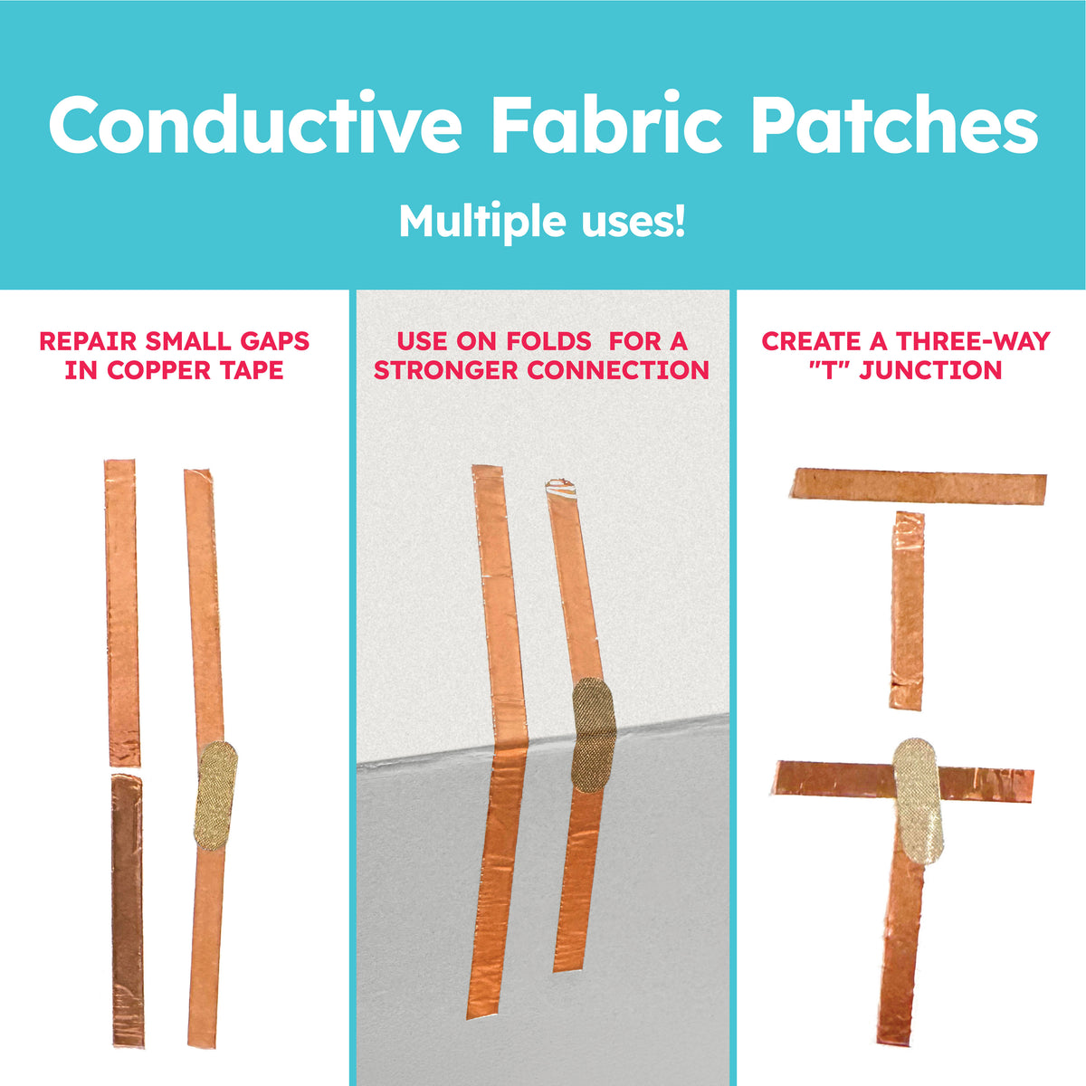 Conductive Fabric Tape Patches - Value Pack 540 Patches – Chibitronics Inc.