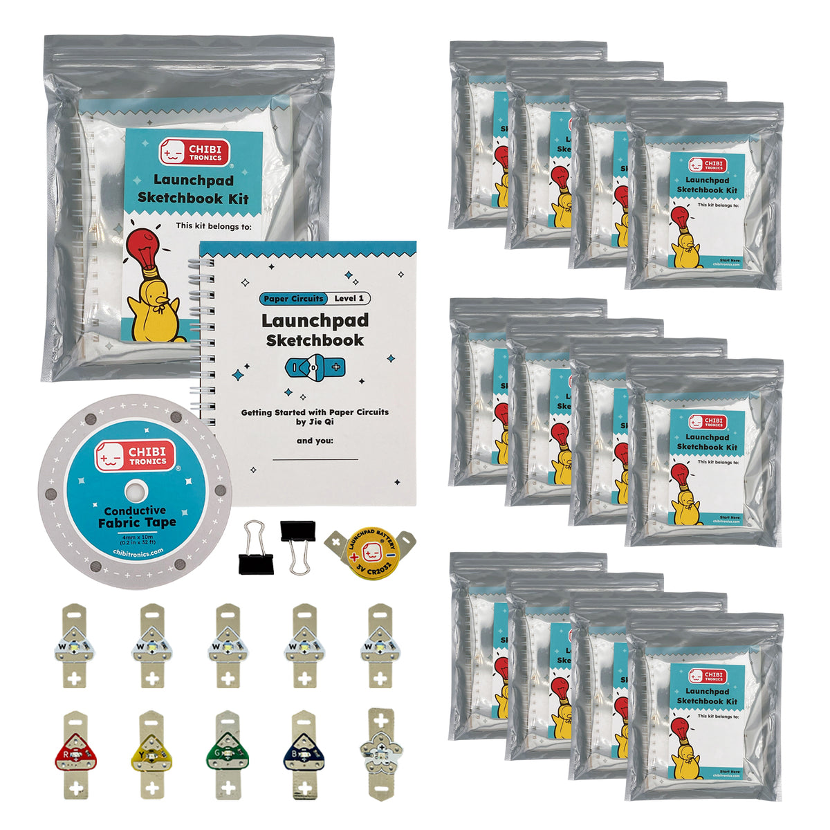Launchpad Sketchbook Kit Workshop Set 12 students - Paper Circuits Lev ...