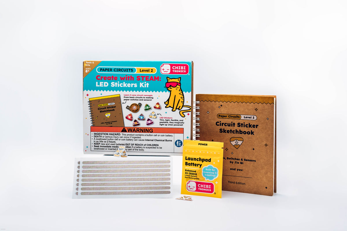 Create with STEAM: LED Circuit Sticker Kit - LEVEL 2 – Chibitronics Inc.