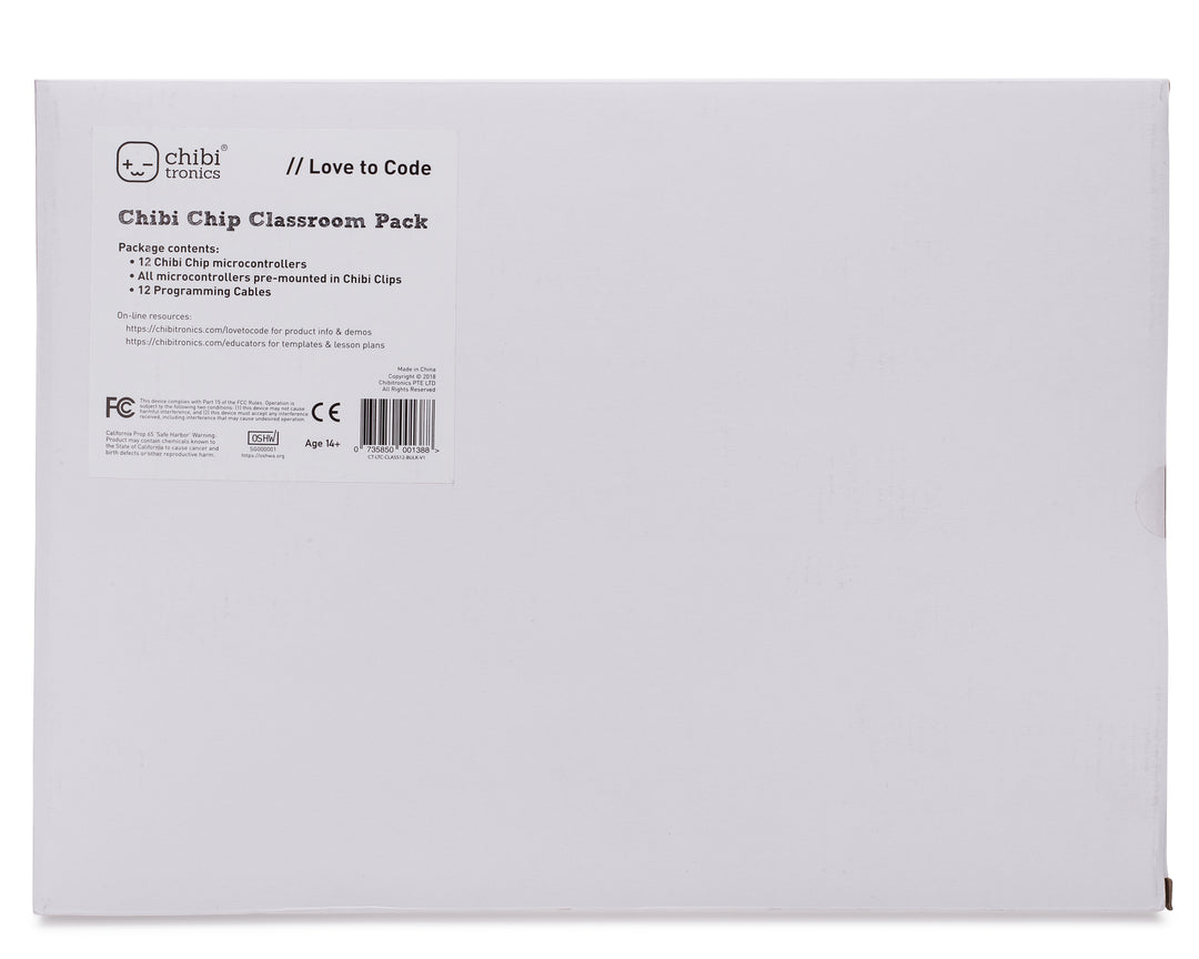 Chibi Chip Classroom Pack - 12 Pack Love to Code Chip/Clip Value Bundl – Chibitronics Inc.