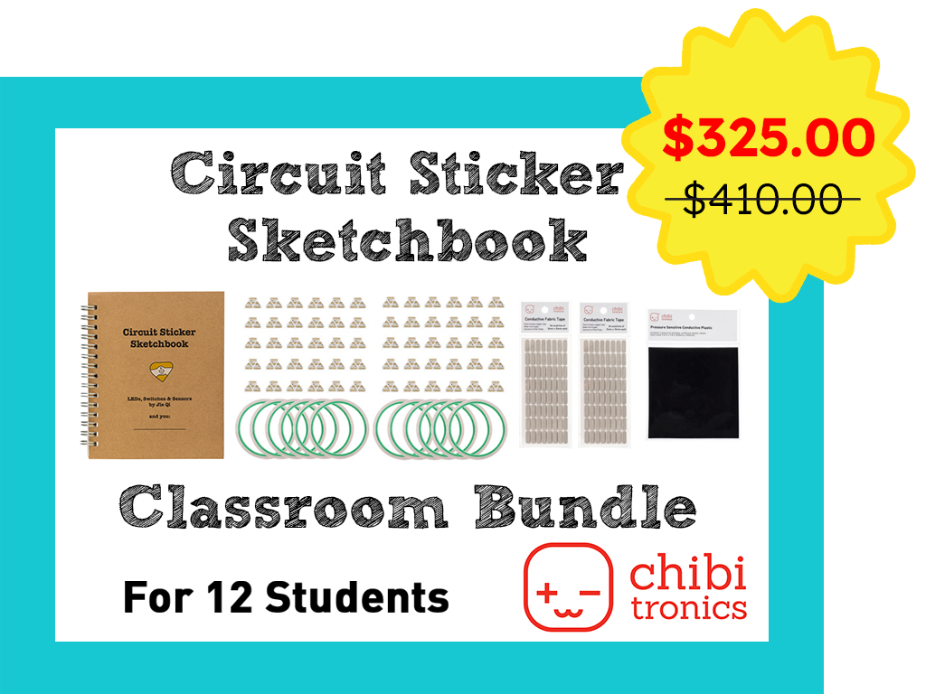 Circuit Sticker Sketchbook Kit Classroom Bundle 12 Students ...